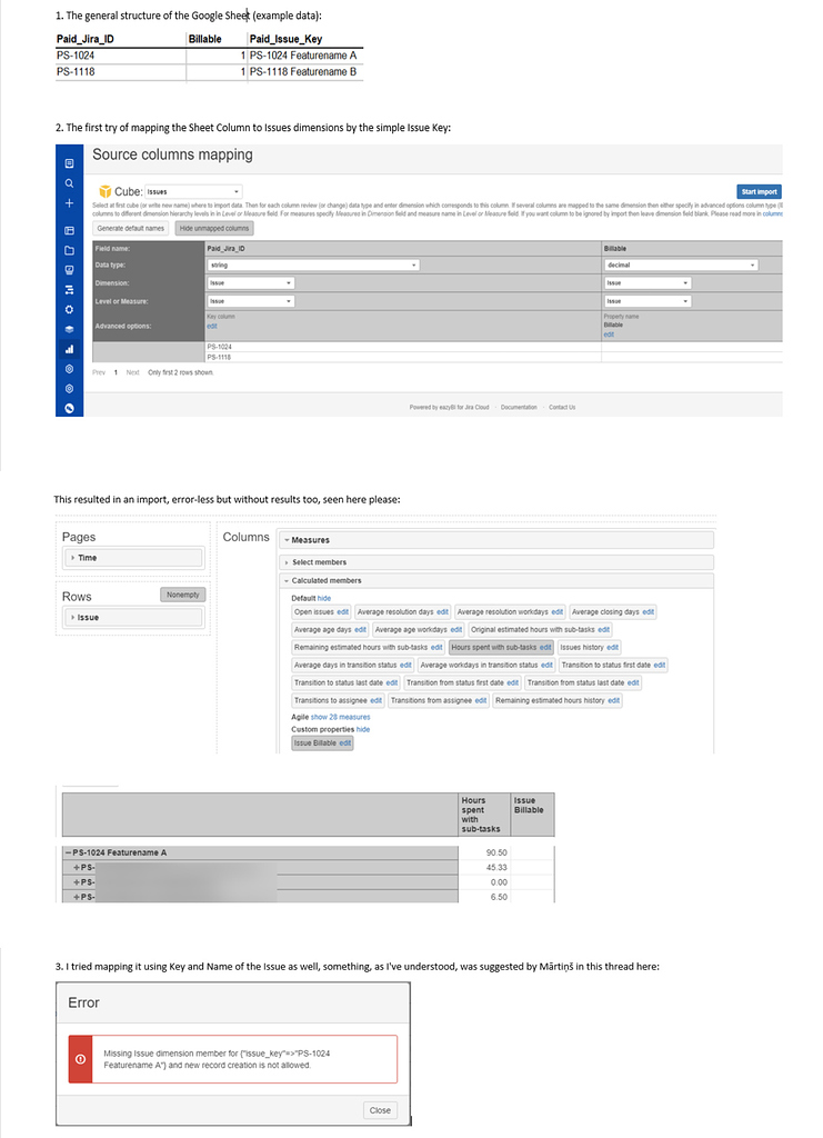 How to map Jira Issue Keys to Google Sheet Values? - Questions & Answers - eazyBI Community