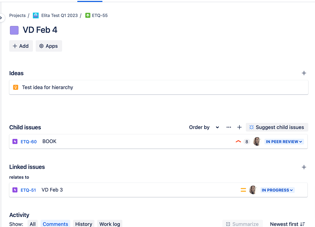 Setup Hierarchy with 4 layers via parent field and top layer via issue link - Questions ...