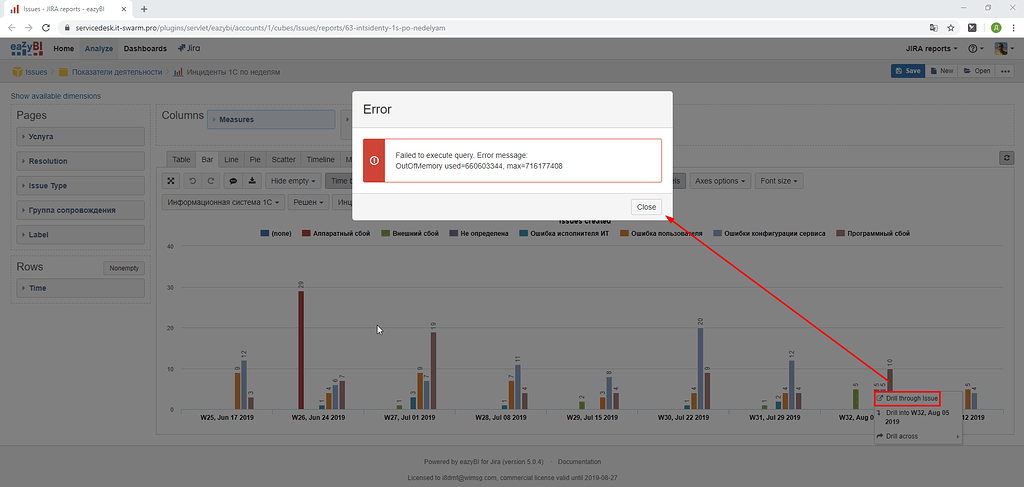 Outofmemory Error While Expanding Jql Query Questions And Answers Eazybi Community