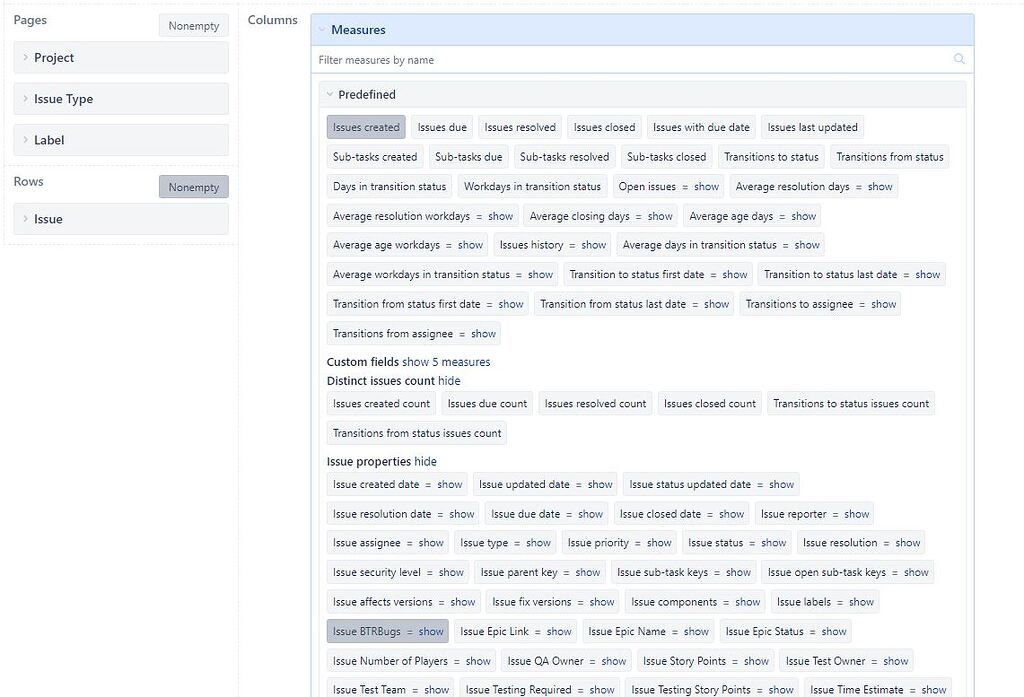 How to get a count of BTRBugs Logged - Questions & Answers - eazyBI Community