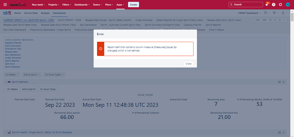 Measure Related Error On Eazybi Dashboards Questions And Answers