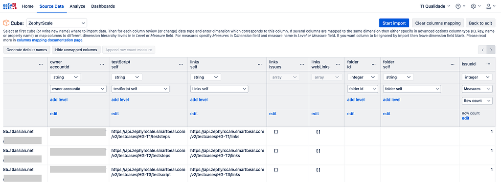 Mapping Zephyr issues ID on EasyBI Cloud - Questions & Answers - eazyBI Community