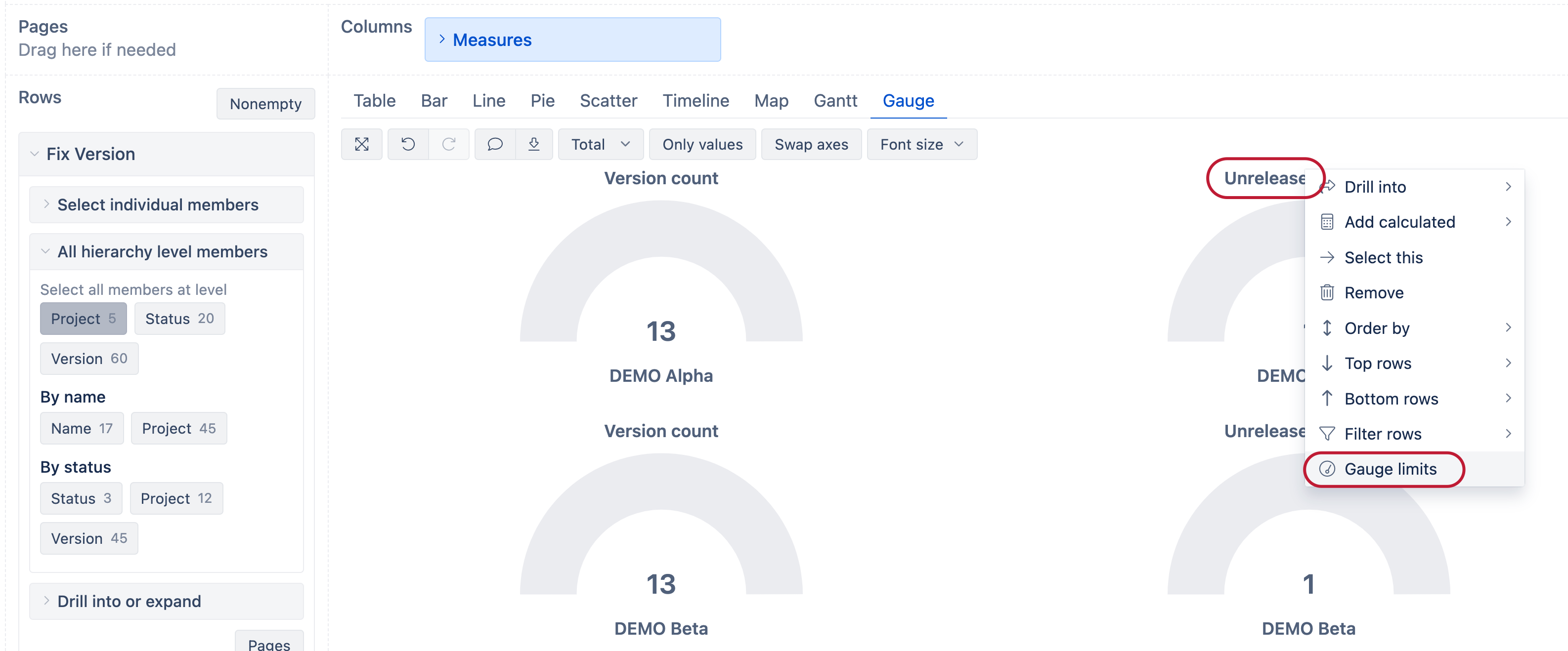 How to count releases for a project - Questions & Answers - eazyBI Community