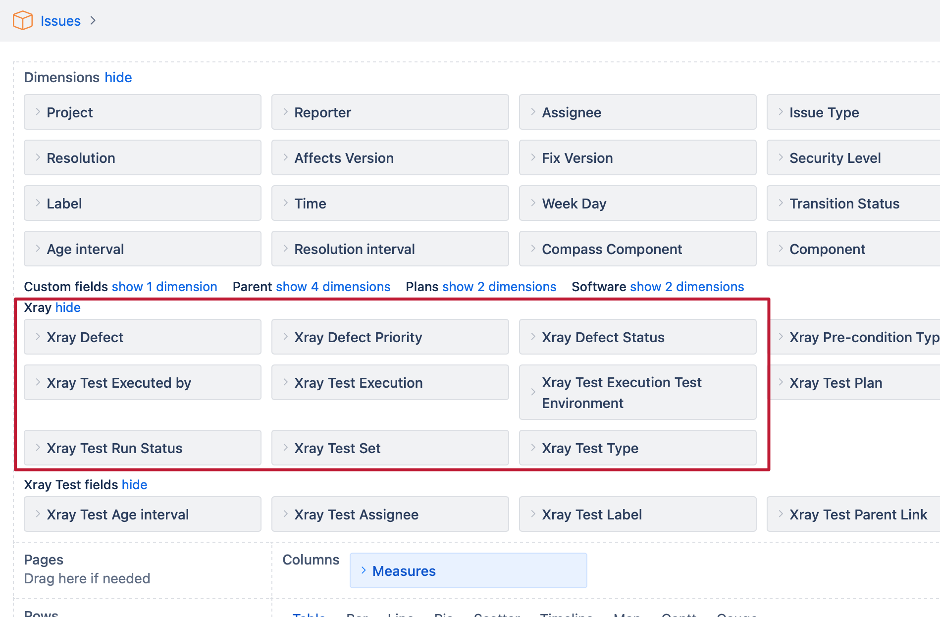 Xray Dimensions After Import Not Visible Questions And Answers Eazybi Community